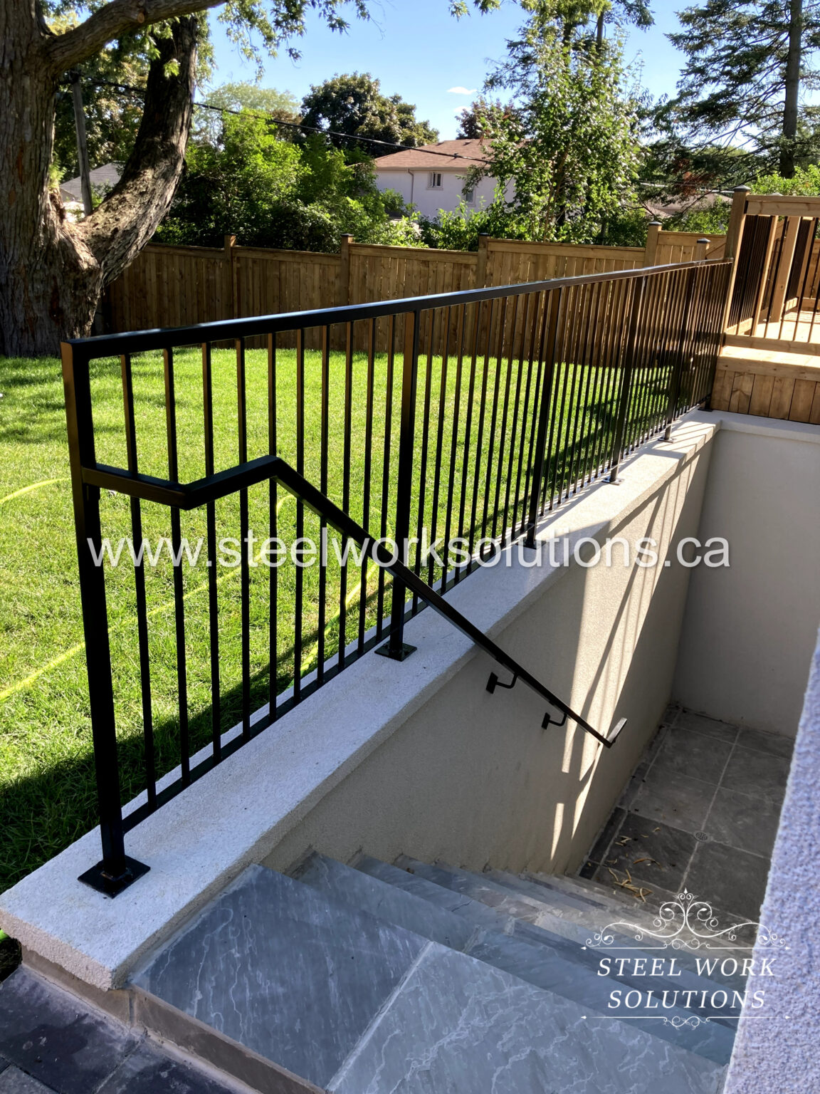 Basement Entry Railings - Steel Work Solutions